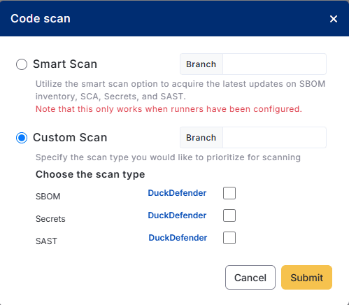 On-Demand Scans - Flyingduck Documentation