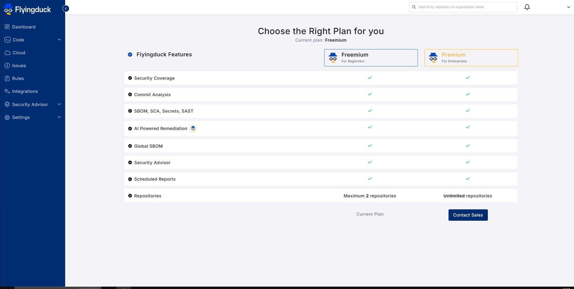 Flyingduck Plans: Freemium vs Premium - Flyingduck Documentation
